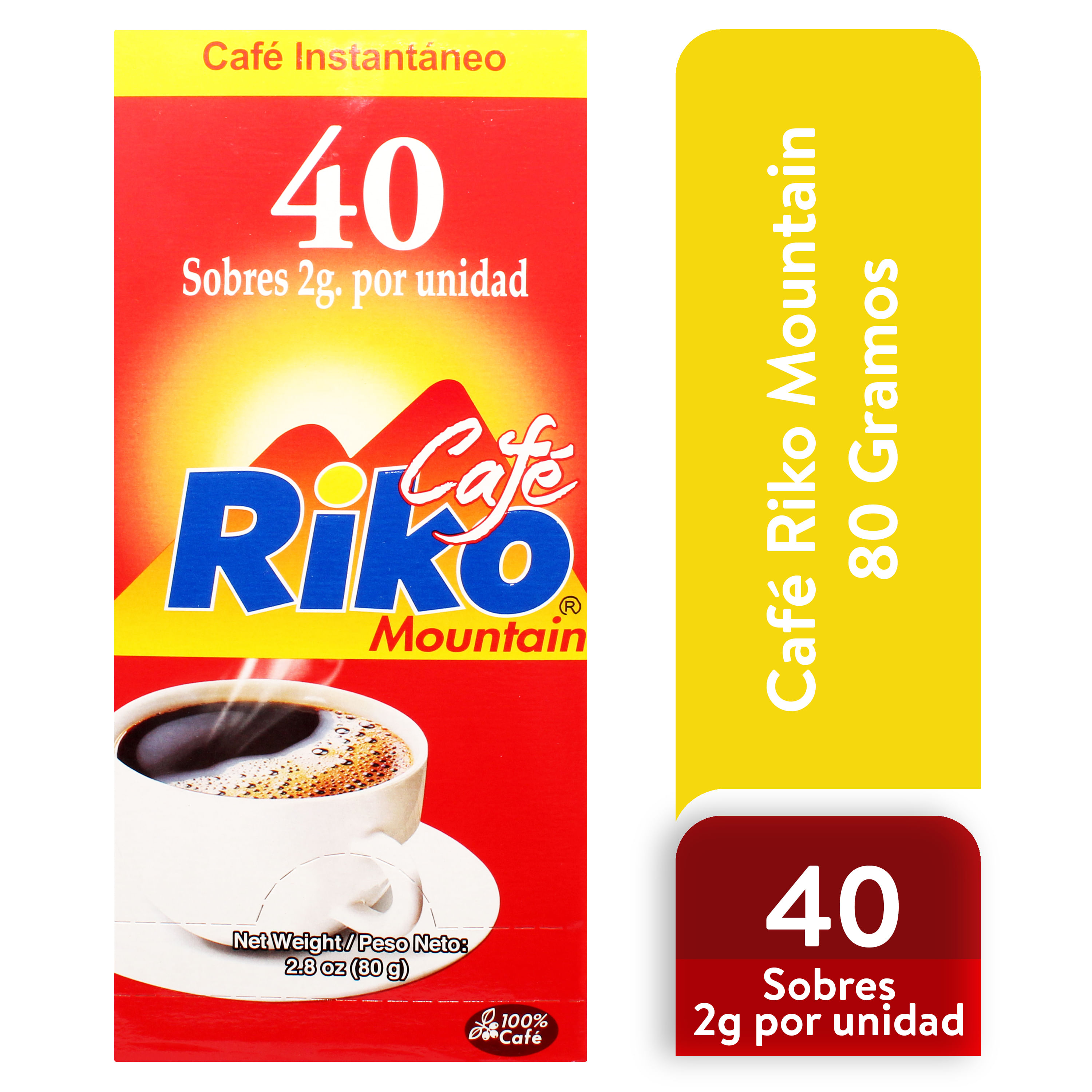 Comprar Café Instantaneo Riko 60 Sobres - 120 g | Walmart El Salvador - Maxi Despensa | Salvador
